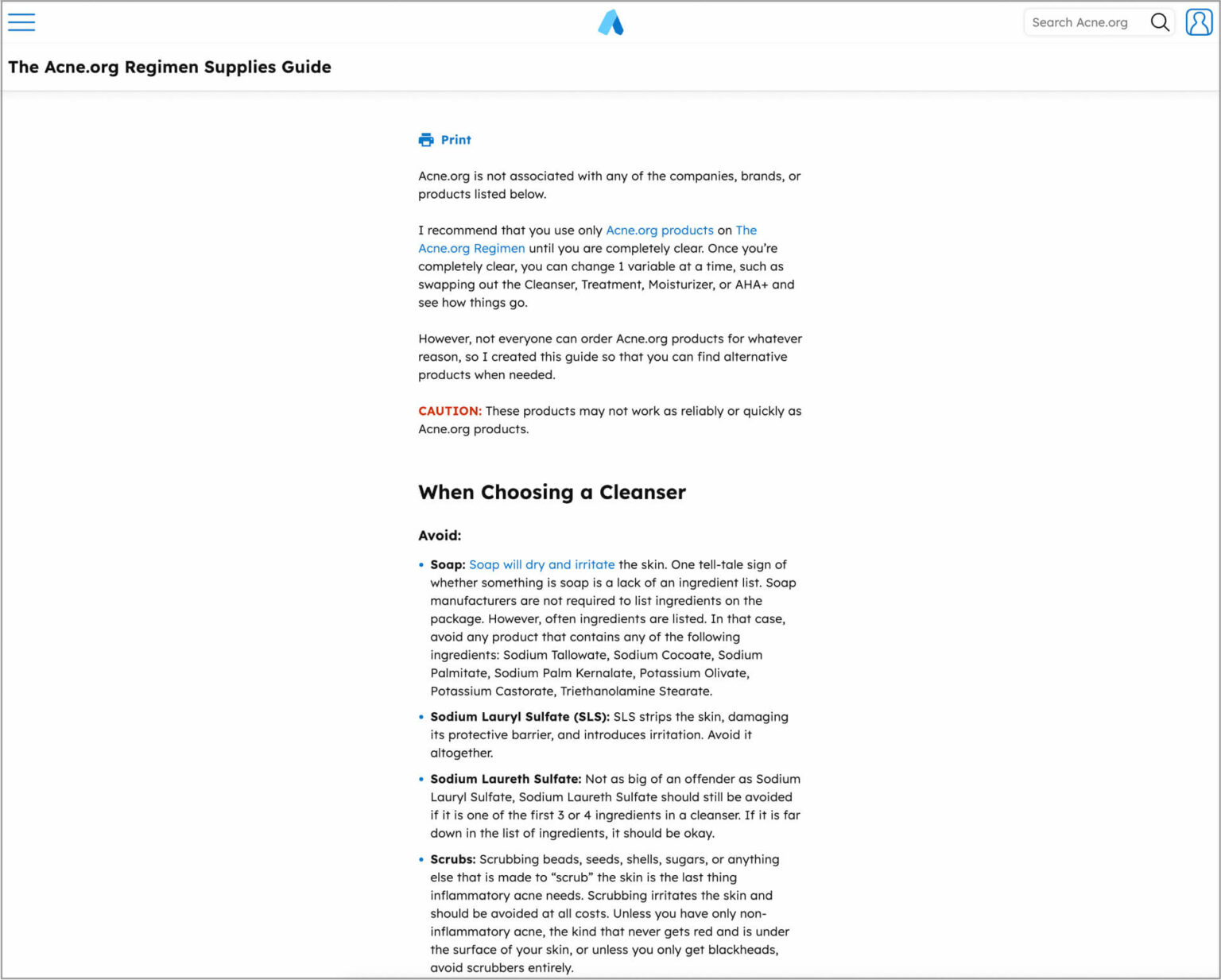 Acne.org Regimen - Clear Skin Routine